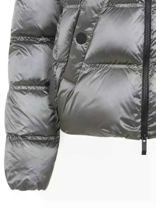 Moncler Quilted Hooded Jacket With Detachable Hood - Grey