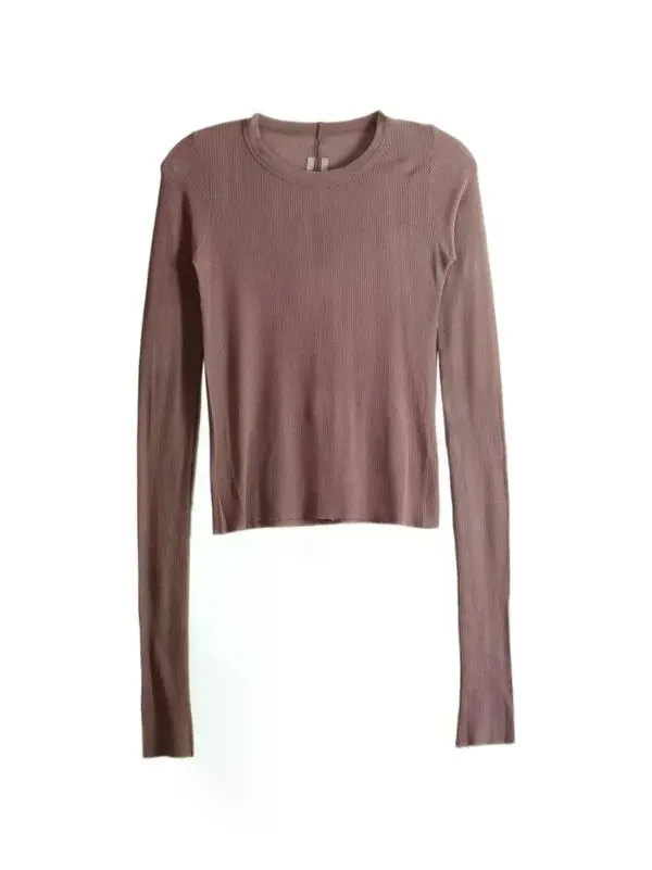 Rick Owens Ribbed Long-sleeve T-shirt - Neutrals