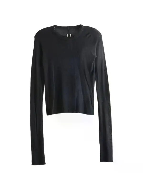 Rick Owens Ribbed Long-sleeve T-shirt - Black