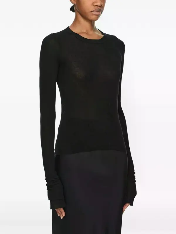 Rick Owens Ribbed Long-sleeve T-shirt - Black
