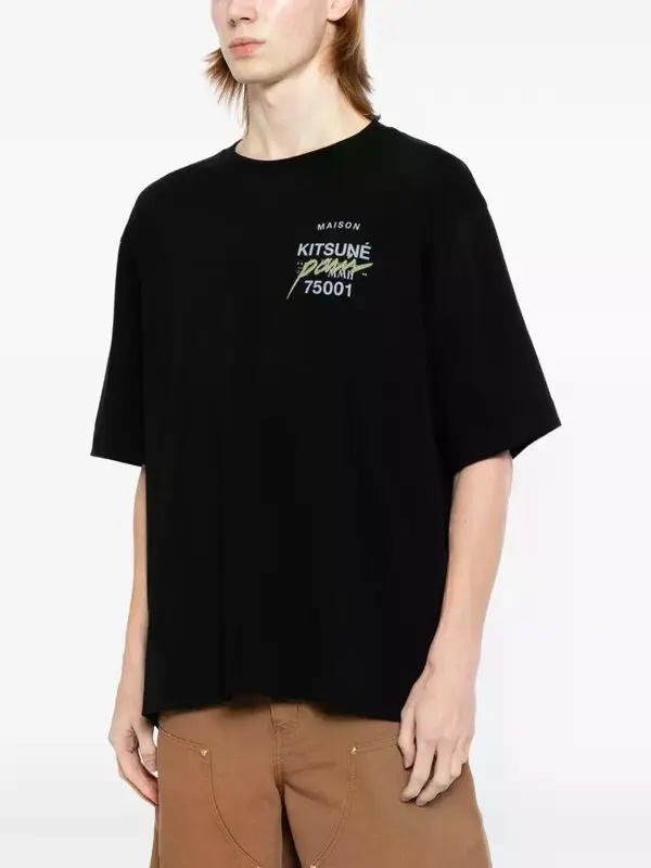 Maison Kitsuné Logo-print Fox-motif T-shirt