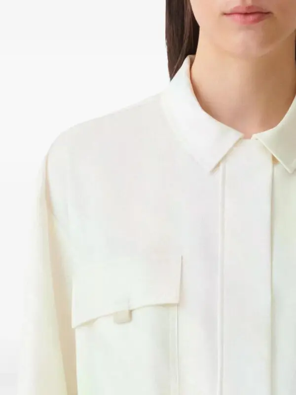 Fabiana Filippi Elasticated-hem Flap-pocket Bomber Jacket