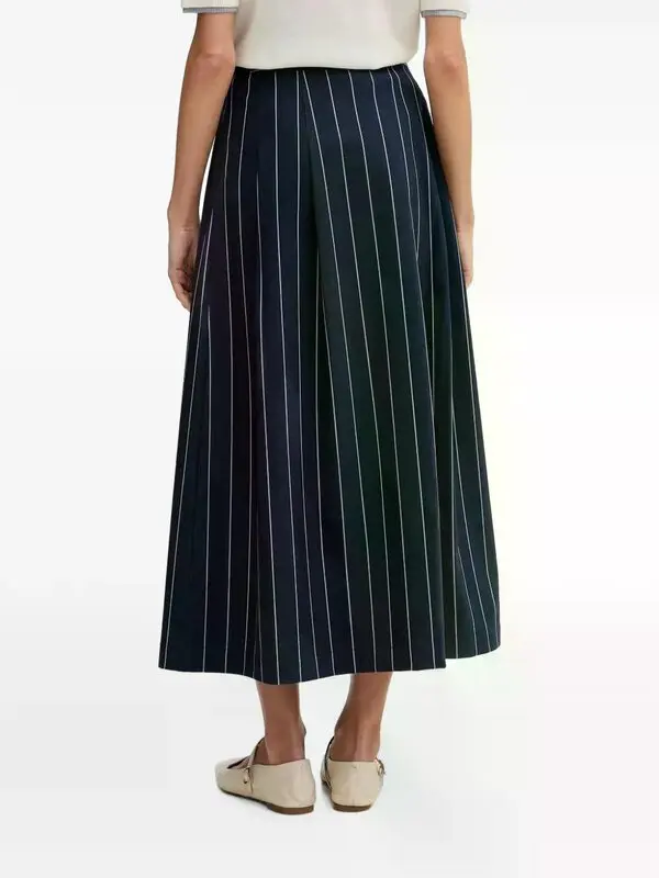BENETTON Pinstriped Pleated Skirt