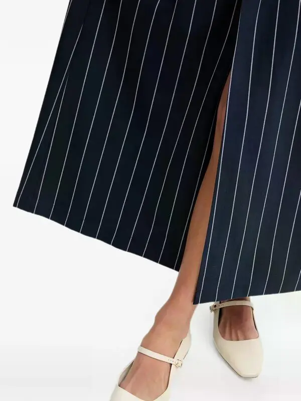 BENETTON Pinstriped Pleated Skirt