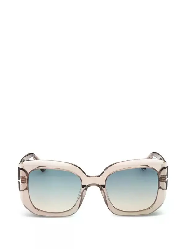 TOM FORD Carla Square-frame Sunglasses - Neutrals