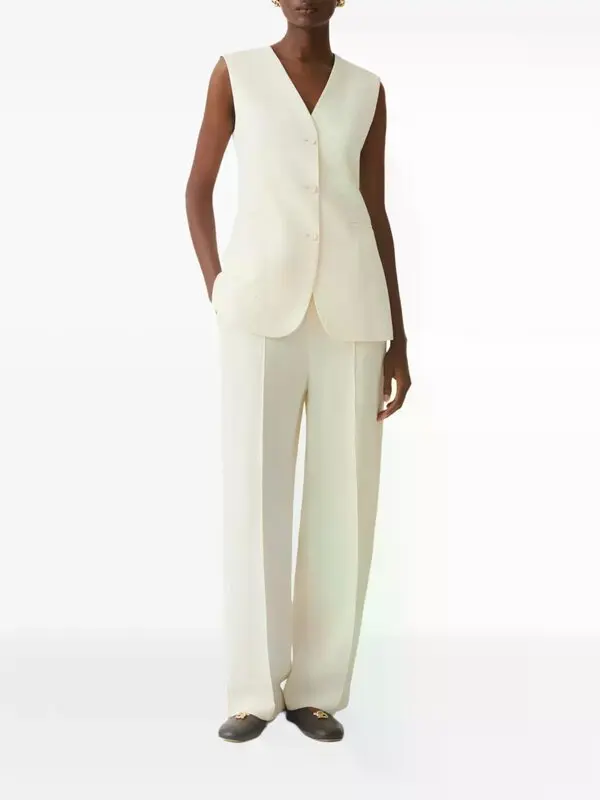 Fabiana Filippi V-neck Sleeveless Vest - Neutrals