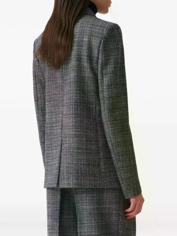 Fabiana Filippi Single-breasted Tweed Blazer - Blue