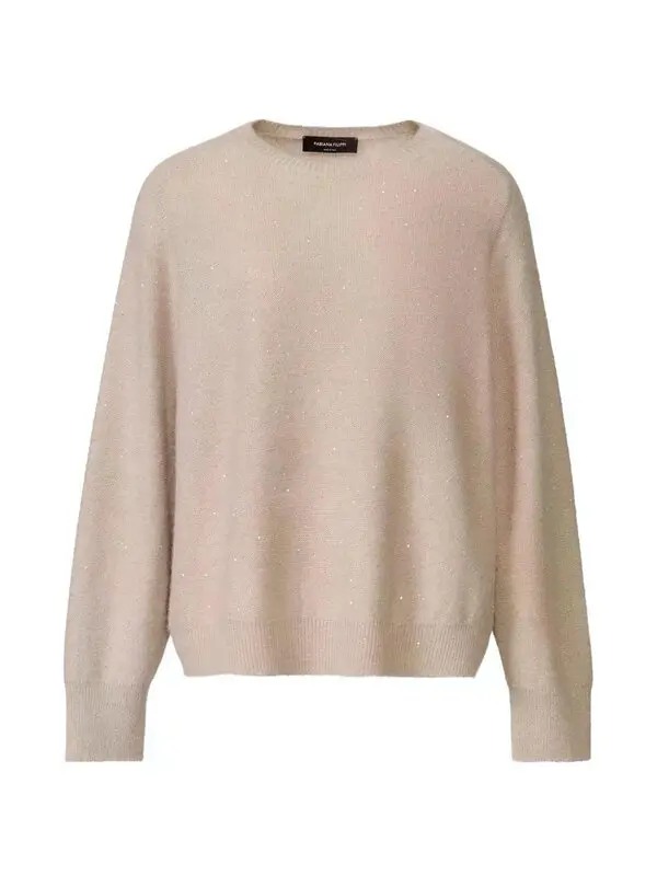 Fabiana Filippi Sequin Embellished Crew Neck Sweater - Neutrals