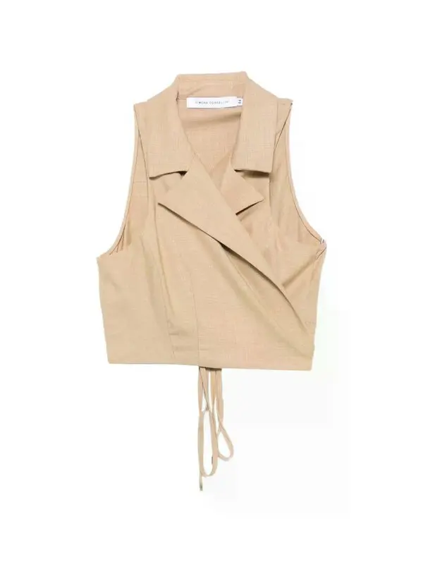 SIMONA CORSELLINI Sleeveless Wrap Top