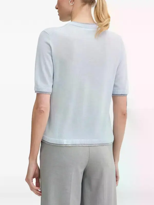 BENETTON Ribbed-trim Short-sleeve Sweater