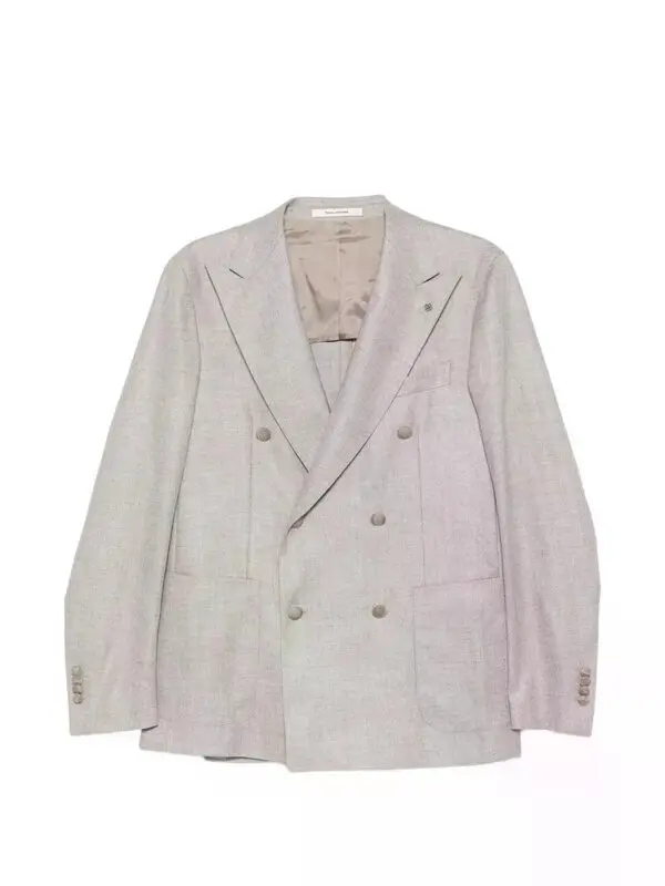 Tagliatore Double-breasted Buttoned Blazer - Grey