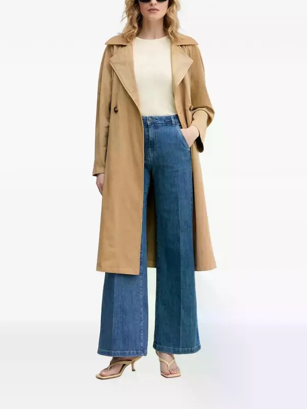 BENETTON Wide-leg Pressed-crease Jeans