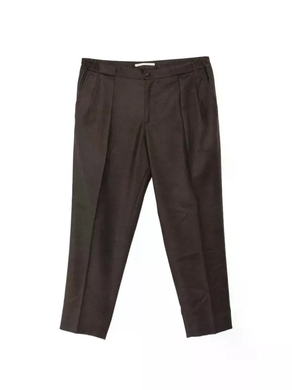 BRIGLIA 1949 Portobellos Pleated Pressed-crease Trousers - Brown