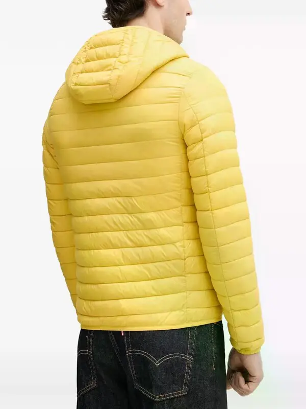 BENETTON Hooded Quilted Jacket - Yellow