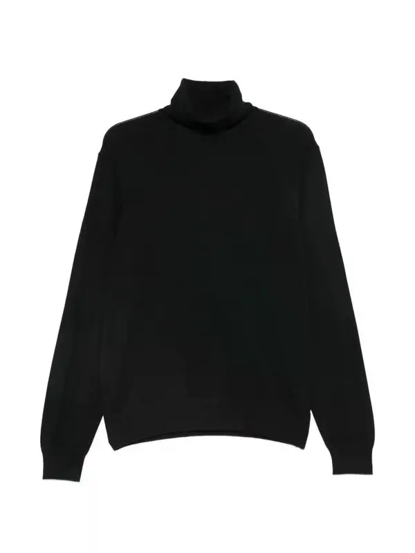 TOM FORD Fine Knit Roll Neck Long Sleeve Sweater - Black