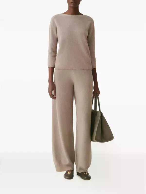 Fabiana Filippi Boat Neck Sweater With Ribbed Trim