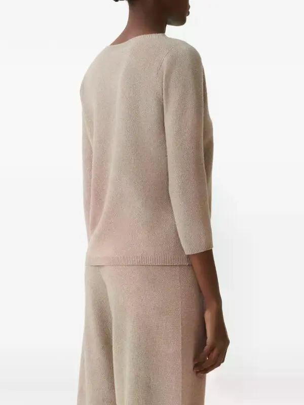 Fabiana Filippi Boat Neck Sweater With Ribbed Trim