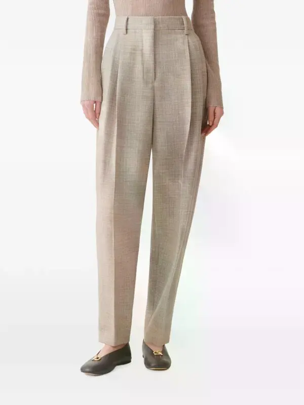 Fabiana Filippi Pleated Check Pattern Trousers