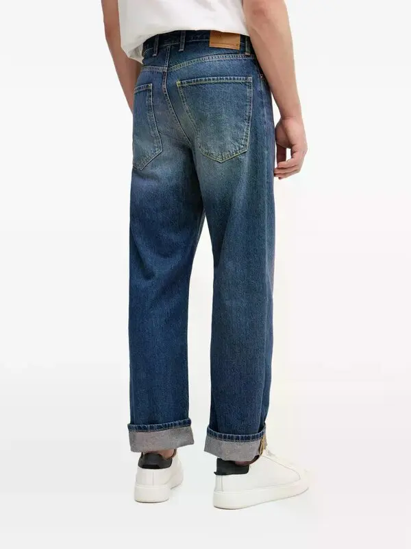 BENETTON Straight-leg Jeans With Logo Patch