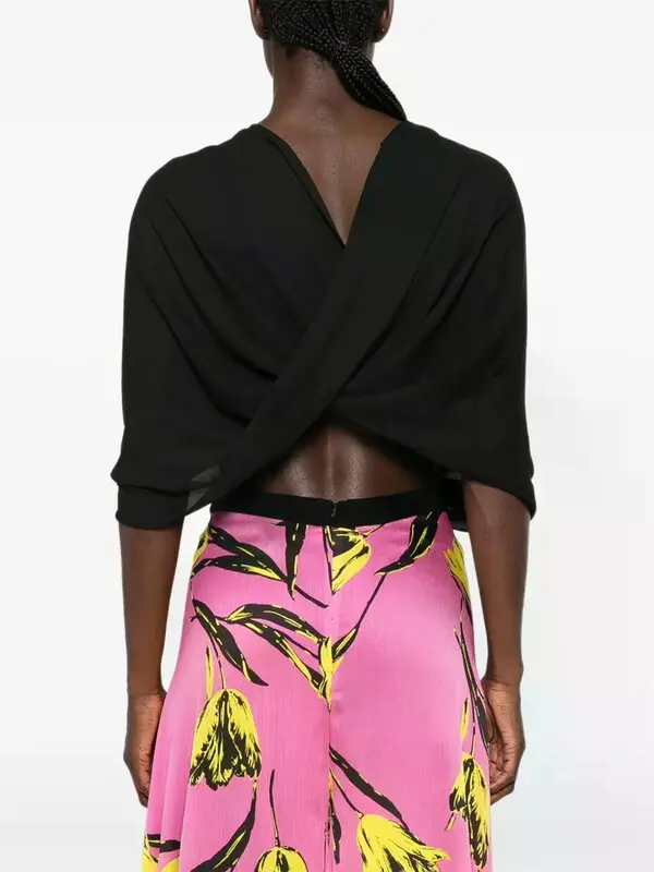 HANITA Draped V-neck Top