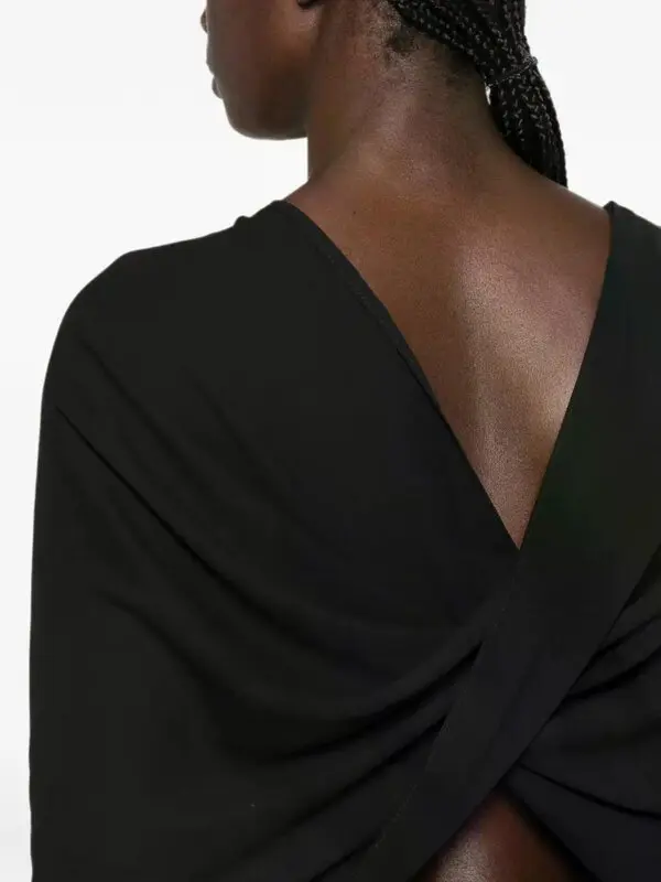 HANITA Draped V-neck Top