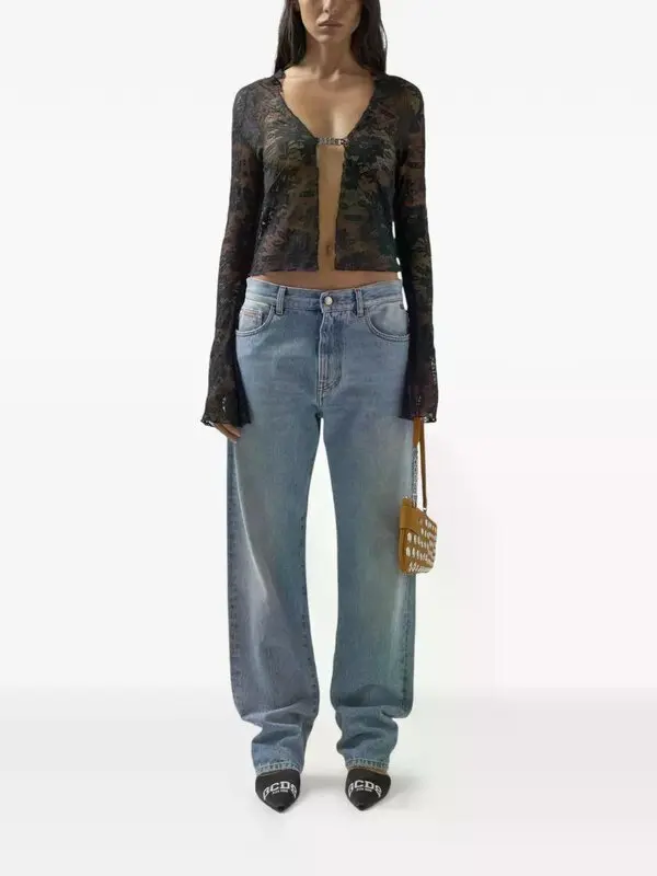 Gcds Lace Flared Sleeve Shirt
