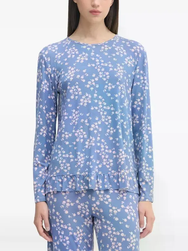 BENETTON Floral-print Pajamas - Blue