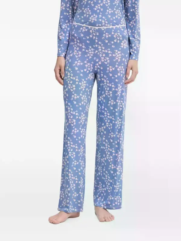 BENETTON Floral-print Pajamas - Blue