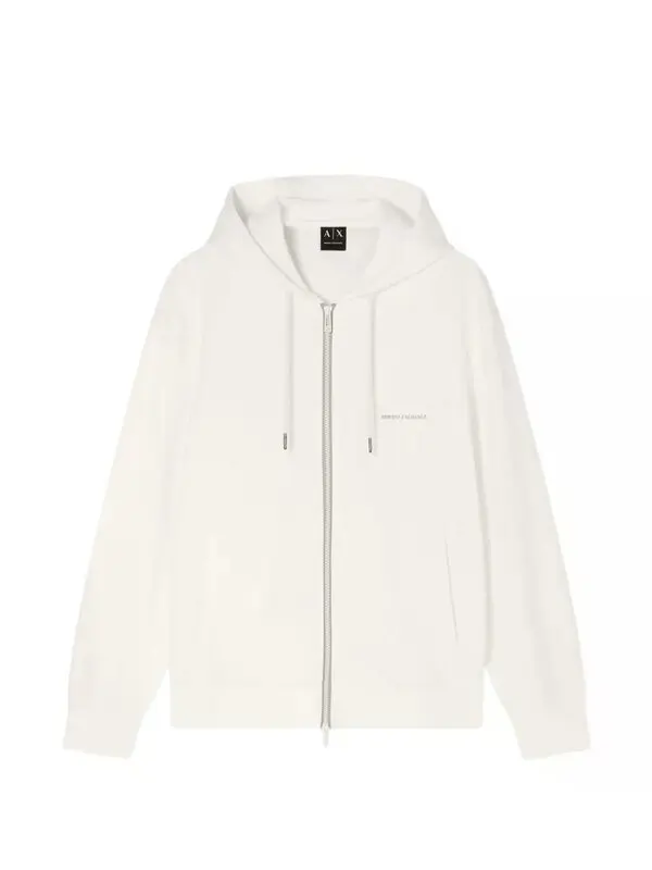 Emporio Armani Logo Patch Zip-up Hoodie