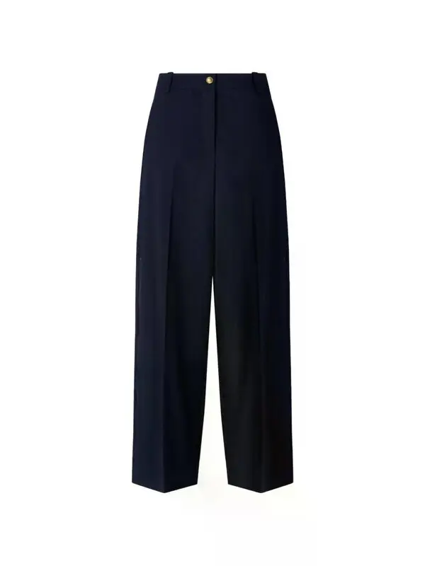 Pinko Pressed Crease Wide-leg Trousers - Black
