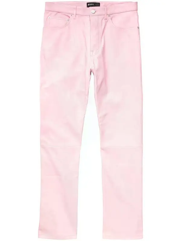 PURPLE BRAND Straight-leg Leather Trousers