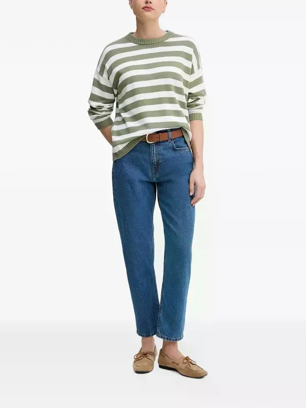 BENETTON Striped Crew Neck Sweater