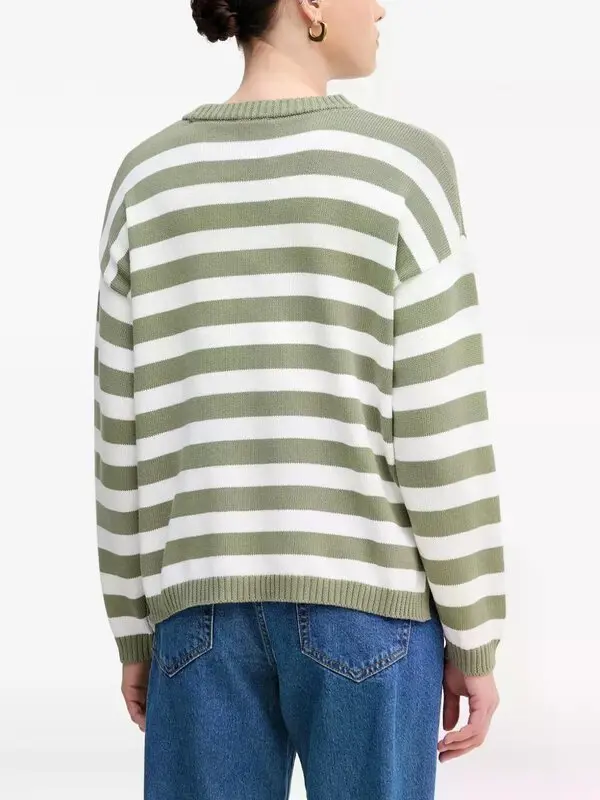 BENETTON Striped Crew Neck Sweater