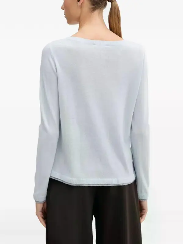 BENETTON Ribbed-trim Boat-neck Sweater