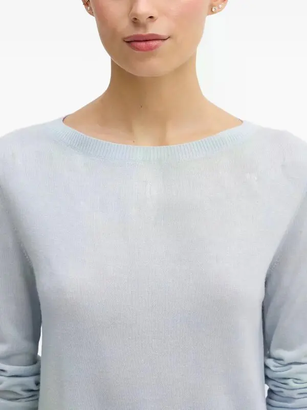 BENETTON Ribbed-trim Boat-neck Sweater