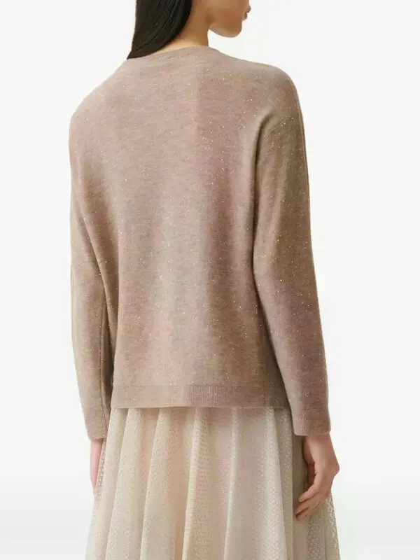 Fabiana Filippi Sequin-embellished Crew-neck Sweater - Neutrals