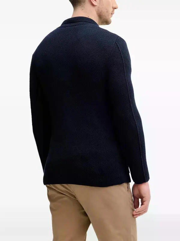 BENETTON Knitted Notch-lapel Blazer