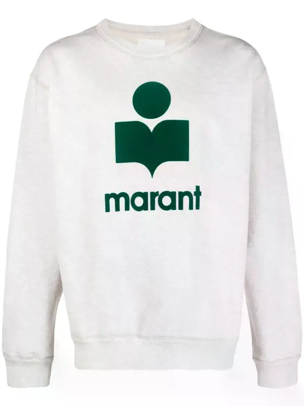 Isabel Marant Étoile Mikoy Flocked-logo Sweatshirt - Grey