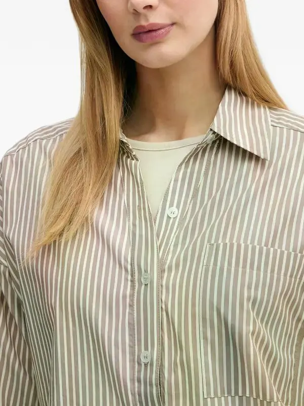 BENETTON Vertical Stripe Shirt With Chest Pocket