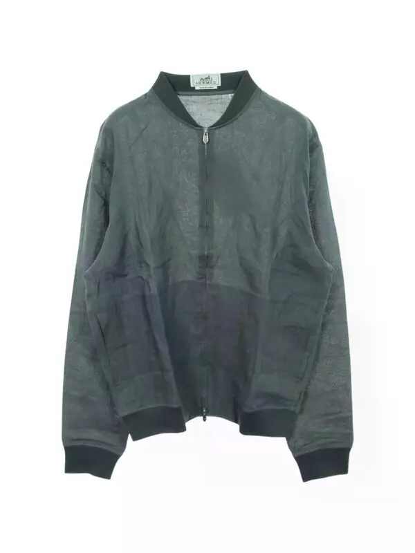 Hermès Zip-up Linen Sweater