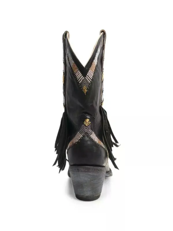 Jessie Western Beaded Fringe Cowboy Boots