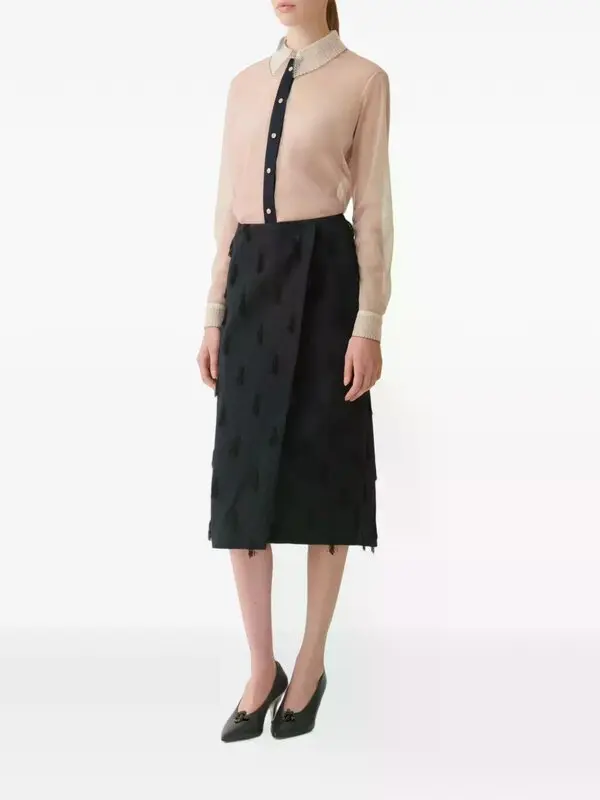 Fabiana Filippi Tasseled Wrap Midi Skirt