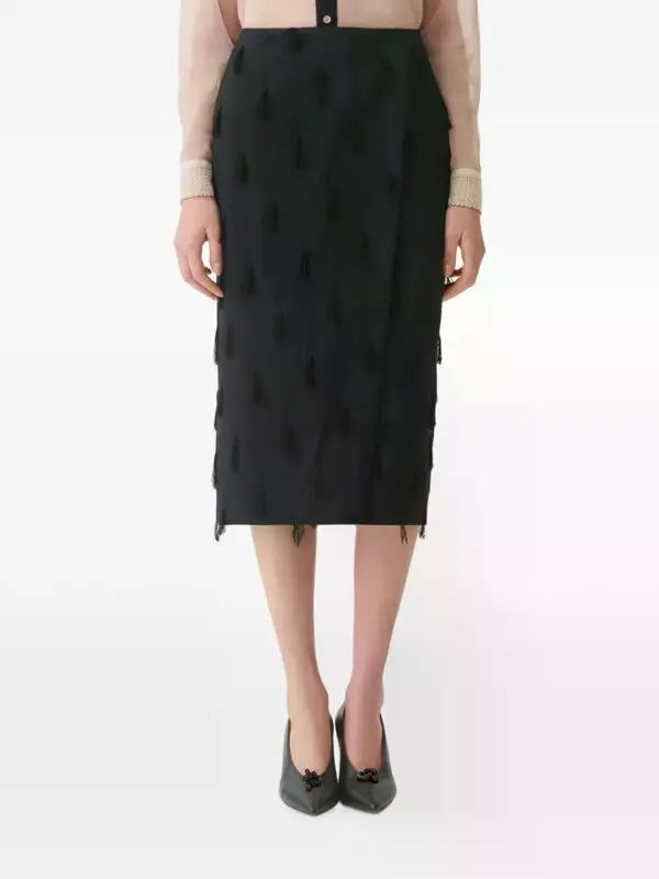 Fabiana Filippi Tasseled Wrap Midi Skirt