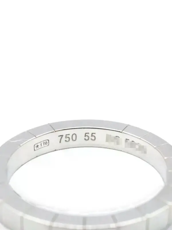 Cartier Lanière Logo-engraved Ring In White Gold - Silver