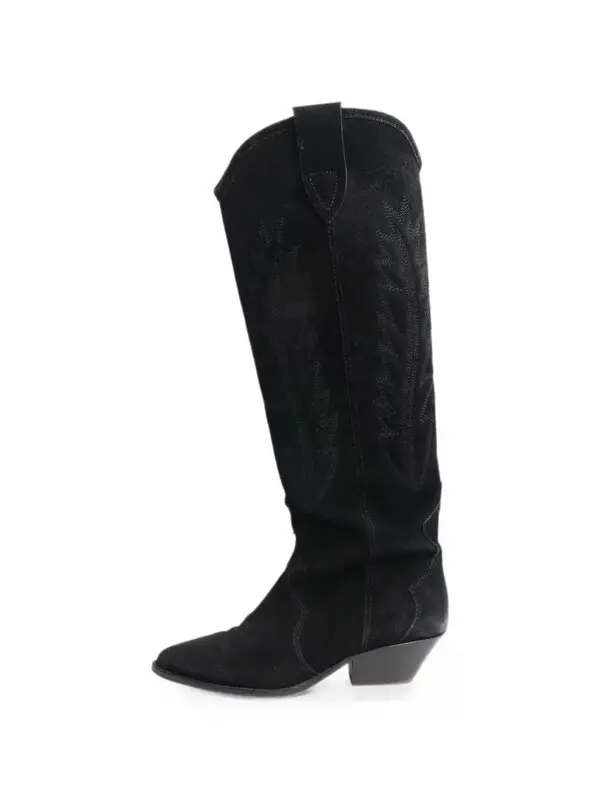 ISABEL MARANT VINTAGE Suede Western Boots - Black