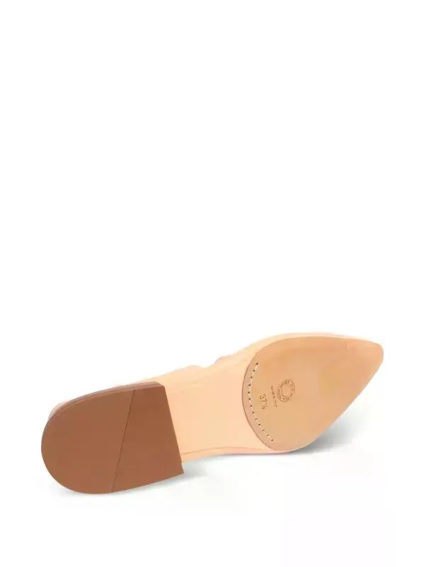 Dries Van Noten Ruched Leather Ballet Flats
