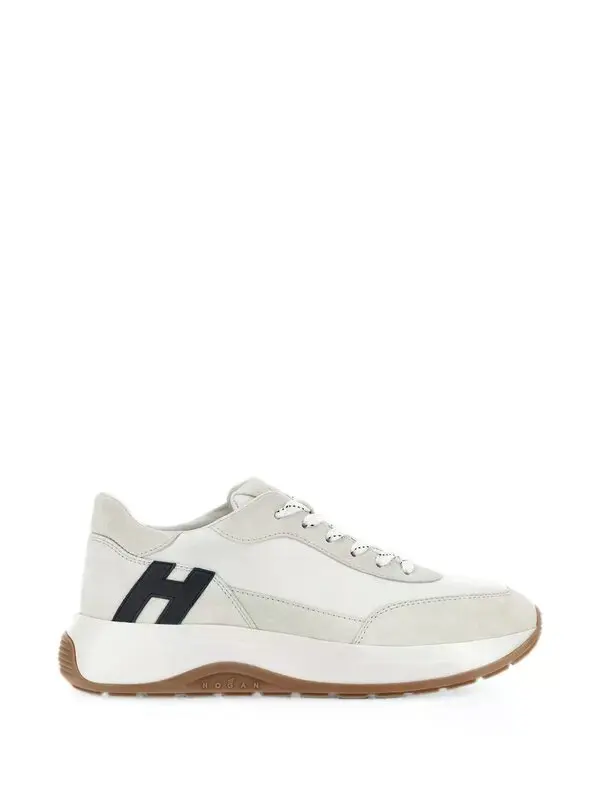 Hogan Off Panelled Lace-up Sneakers
