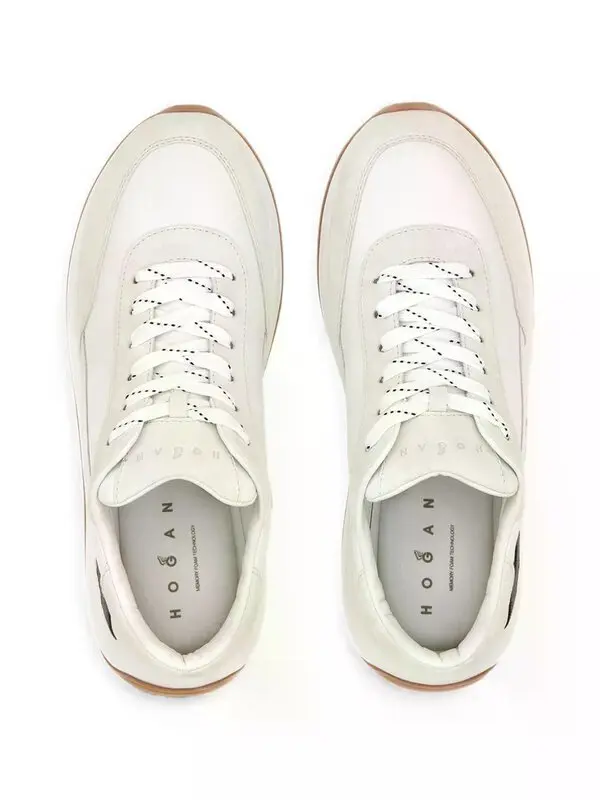Hogan Off Panelled Lace-up Sneakers