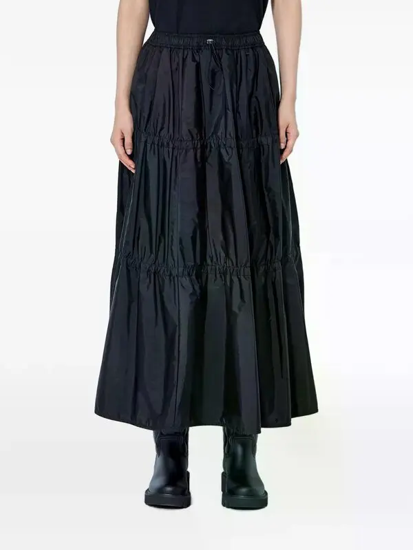 Moncler Tiered Drawstring Skirt - Black
