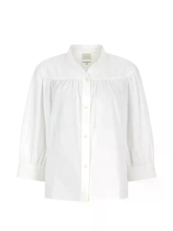 A.p.c. Gathered Detailing Long-sleeved Blouse - White